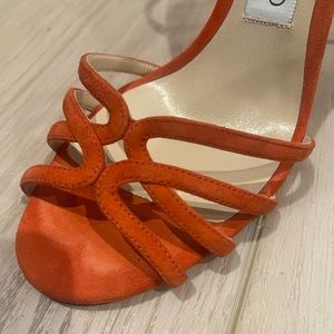 Jimmy Choo | Shoes | Jimmy Choo Mimi 0 Orange Suede 38 Eu 8 Us Strappy ...
